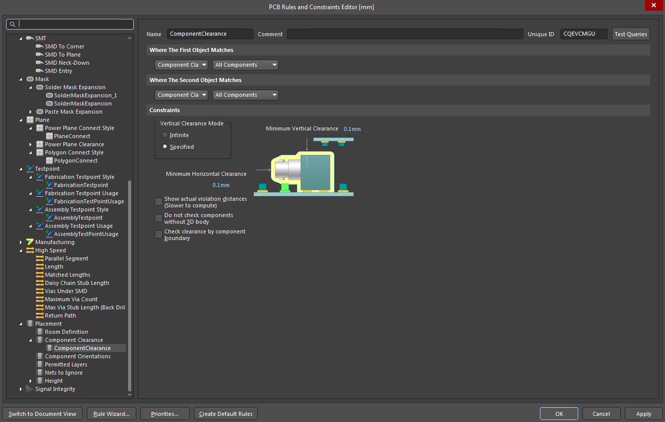 Defining Rules for a PCB | Altium App StartPage